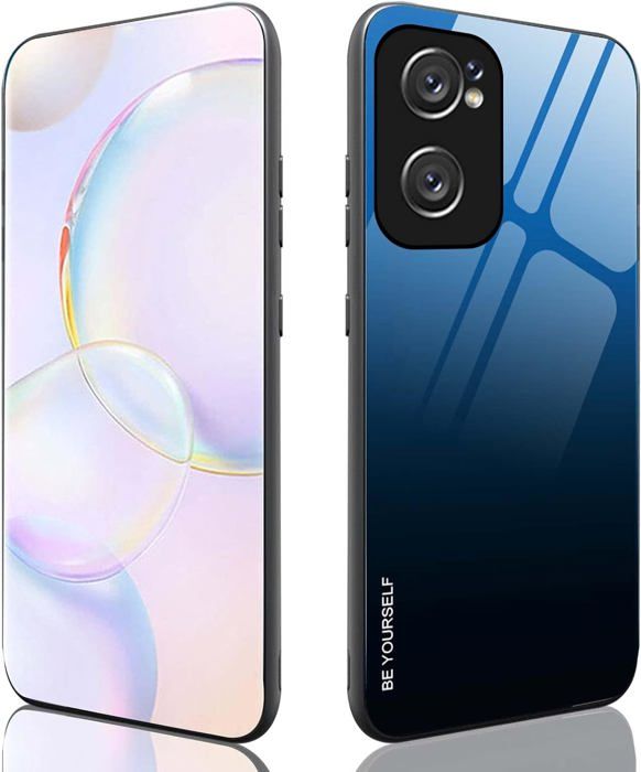 Étui pour OnePlus Nord CE Coque Ultra Fine Anti Rayures en Verre Dégradé de Couleur Housse