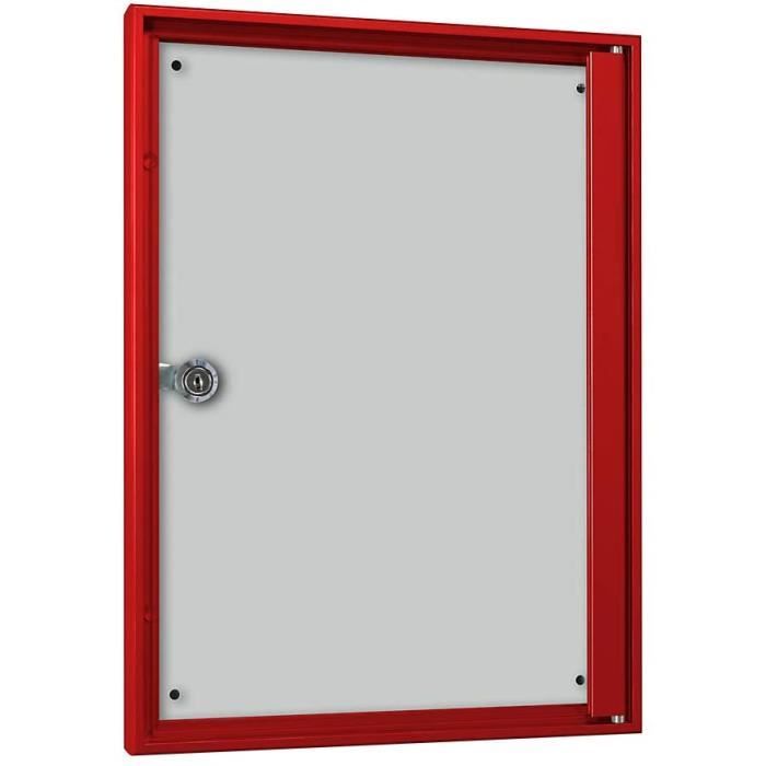 Vitrine daffichage pour lintérieur pour 1 x format a4 cadre rouge