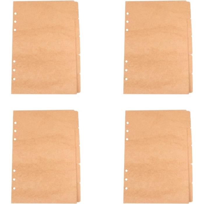 NUOBESTY Cartes Intercalaires pour Pages Dindex de Séparateurs en