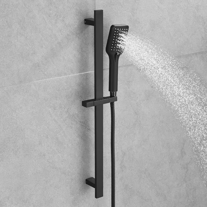 Kit De Pomme De Douche À Main À Jet D Eau À 3 Modes Avec Tuyau En Acier