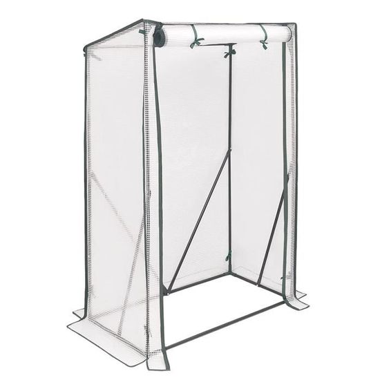WOLTU Serre de Jardin PE pour légumes avec Porte Blanc 100x50x150