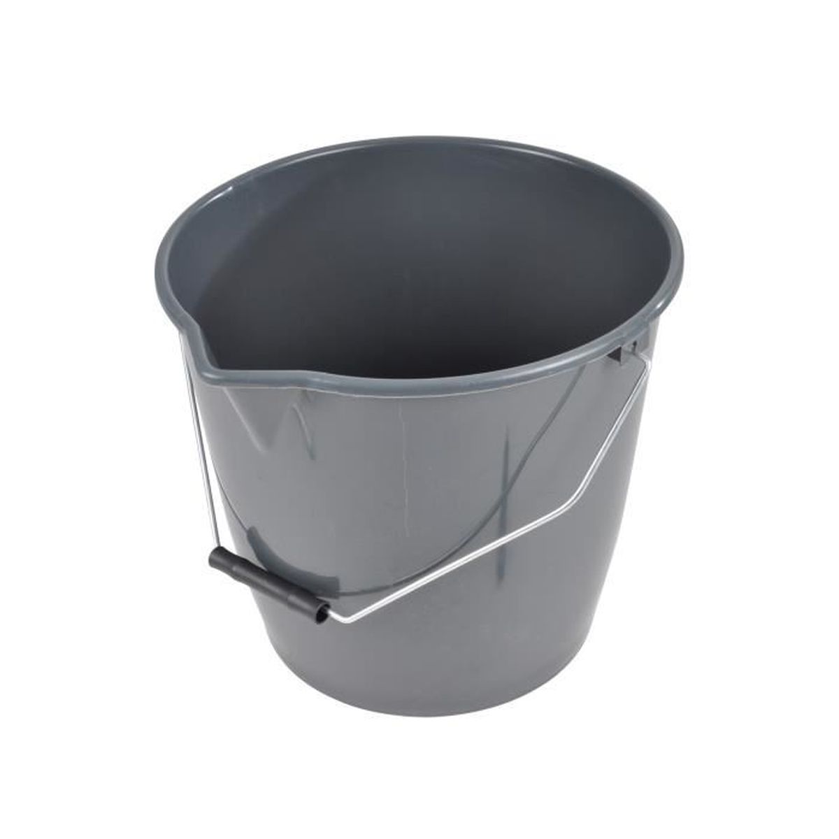 Seau Plastique 12L Avec Bec Et Anse Metal Anthracite Cdiscount Maison