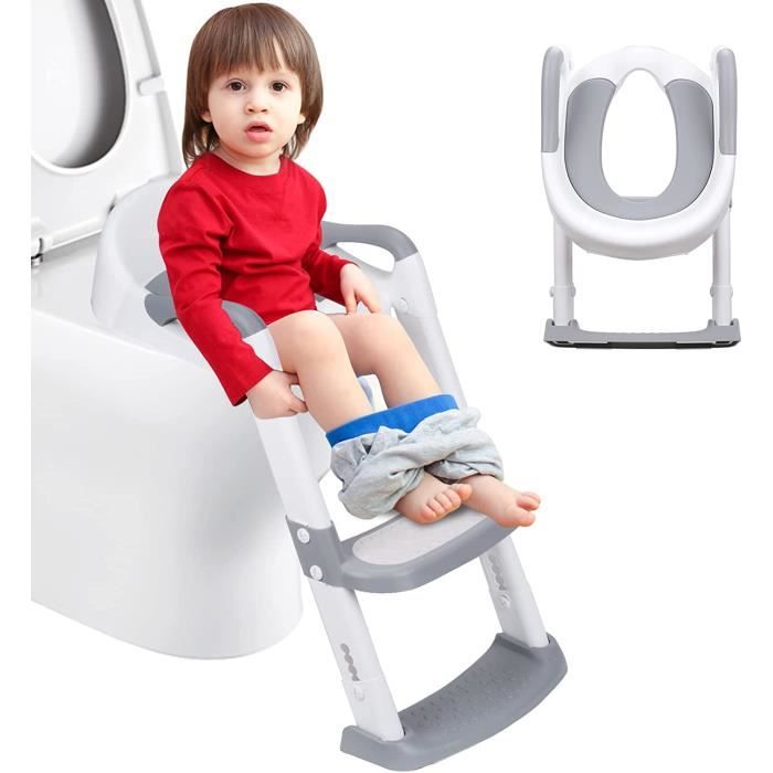 Reducteur Toilette Enfant Rehausseur Toilette Enfant avec Marche Réducteur Wc Enfant Réducteur