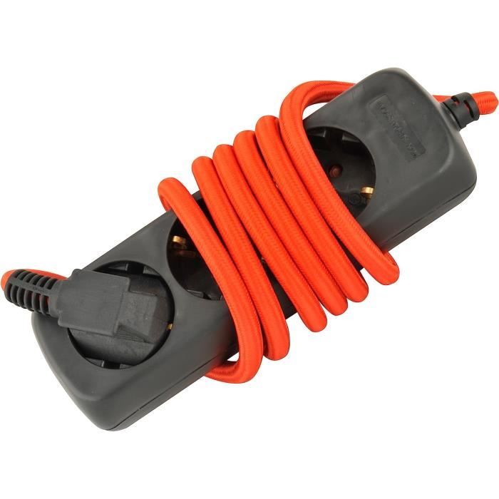 445687 Tsd Câble Textile Triple Rouge Noir 1 4 M H1506 Cdiscount