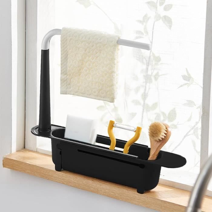 Télescopique Support D évier Rangement Evier avec Porte Serviettes