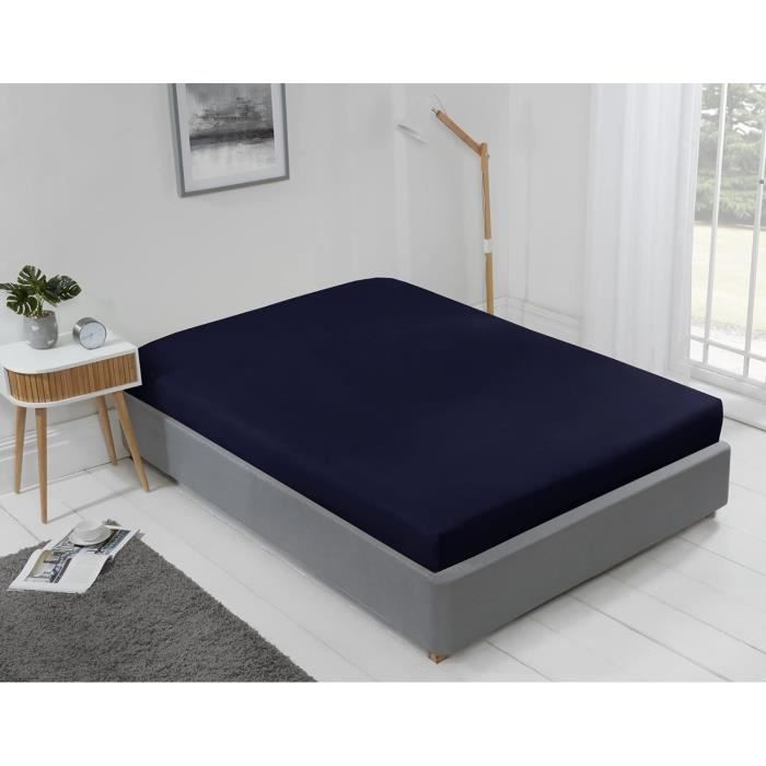 Lyla Drap Housse Bleu Marine King Size N6463 Cdiscount Maison