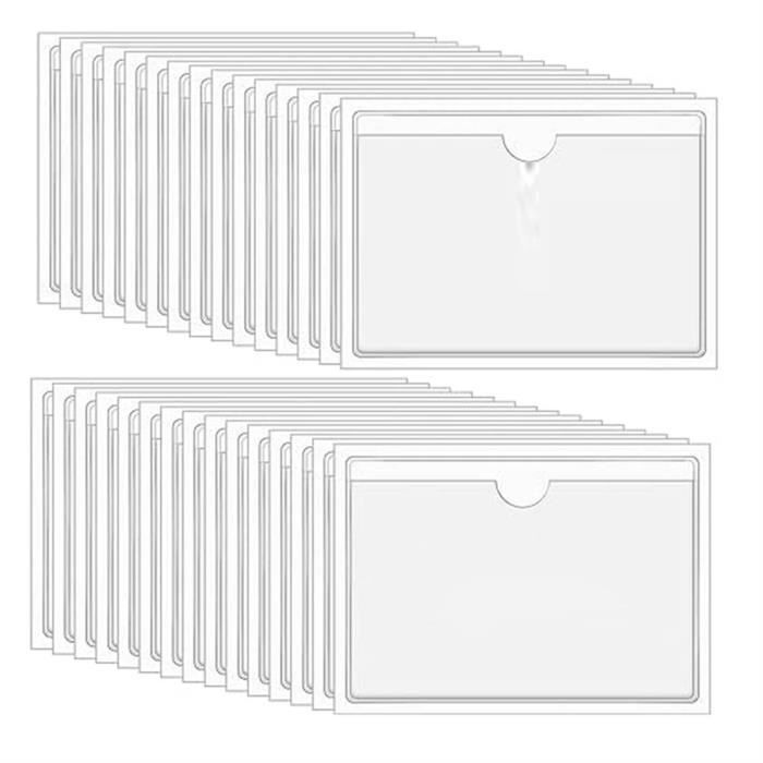 Pochettes AdhéSives Transparentes Pochettes pour Cartes D Index X Pouces Pochettes Auto