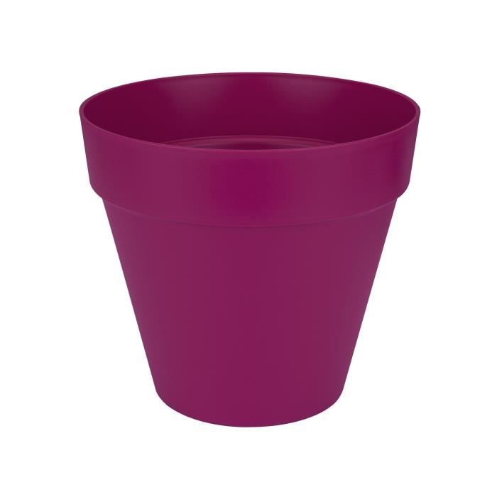ELHO Pot de fleurs rond avec roues Loft Urban Ø cm Rouge cerise Cdiscount Jardin