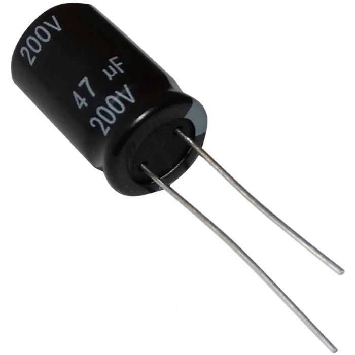 Aerzetix C13566 5x Condensateur électrolytique chimique 47µF 20