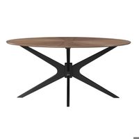 Table à rallonges KARE Benvenuto noyer Ovale Marron 6 places