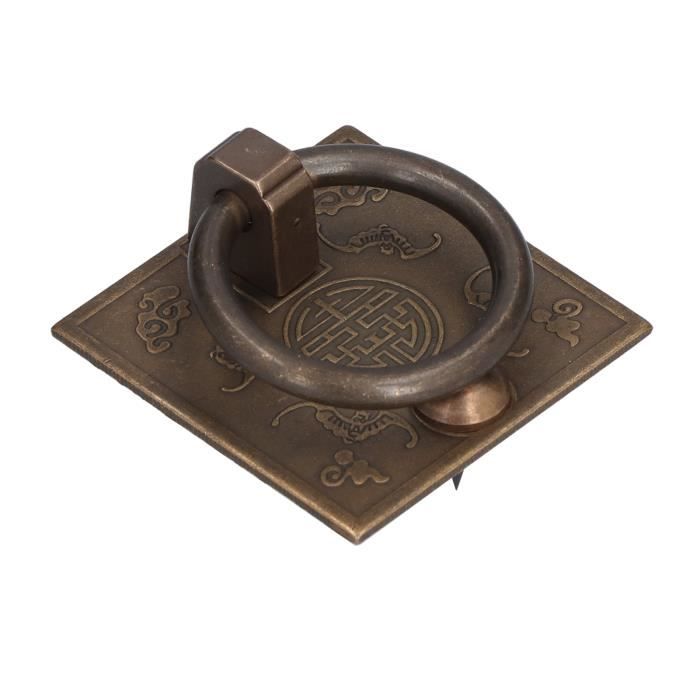Dilwe boutons de tiroir Poignée de meuble Vintage Quadrate Épaissie Bouton Unique pour tiroirs