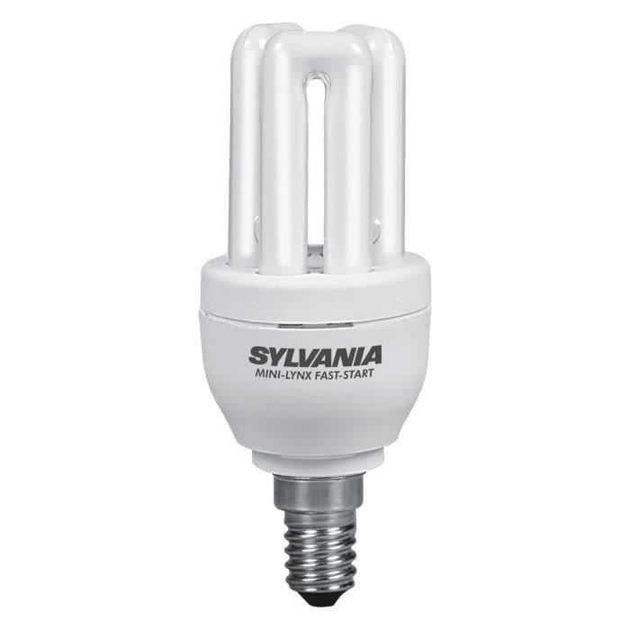 SYLVANIA Ampoule Mini Lynx Fast Start Fluo 8W E14 Cdiscount Maison