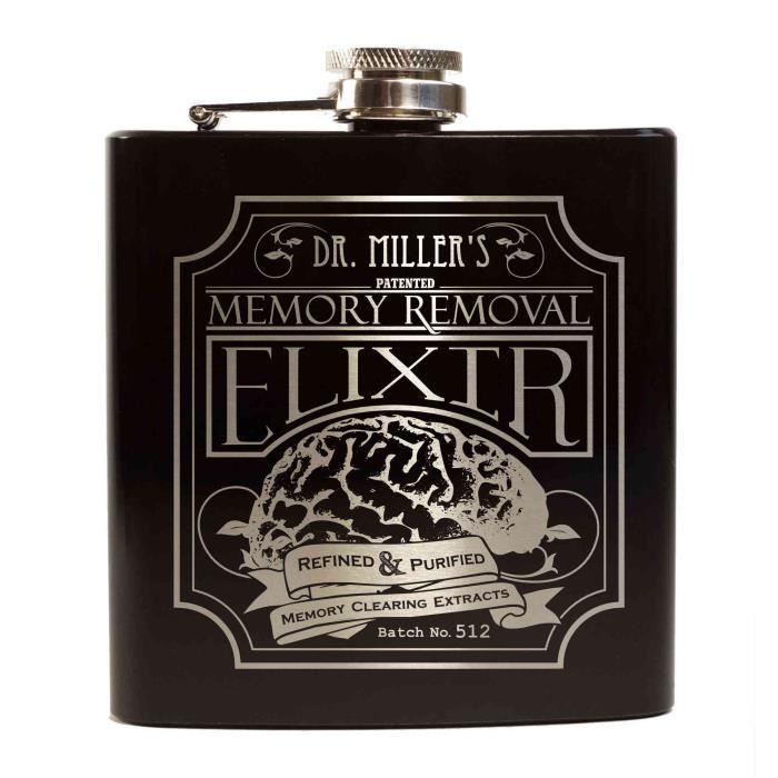 Flasque d alcool oz Inox Mat Brossé Noir La cave Cdiscount