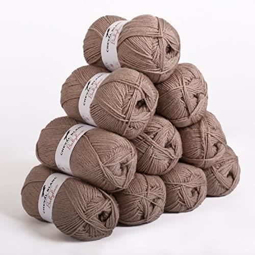 Laines Cheval Blanc Lot de 10 pelotes de fil à tricoter BABYLUX