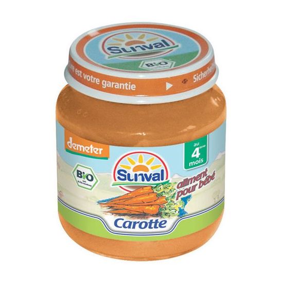Petit pot bébé bio Légume Sunval g mois Achat Vente légumes cuisinés Petit pot