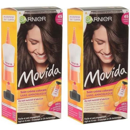 Lot de GARNIER Movida Coloration temporaire sans ammoniaque châtain Cdiscount Au