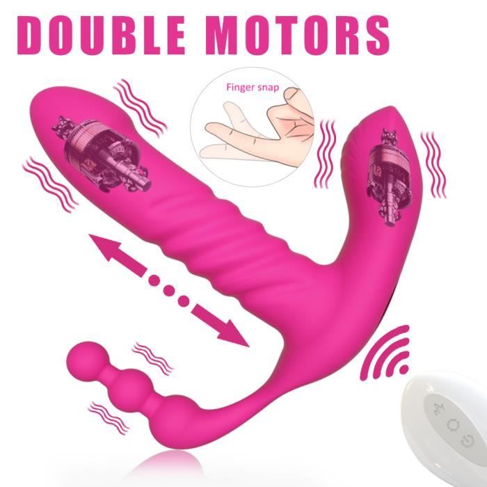 Vibrateurs A with thrusting Télescopique Vibrateur pour Les Femmes