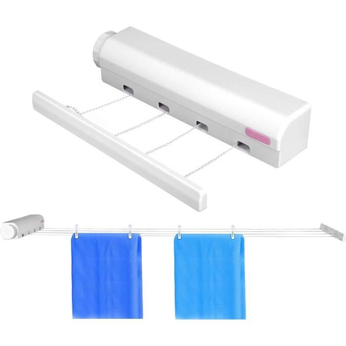 Corde À Linge Rétractable Étendoir À Linge Télescopique Portable
