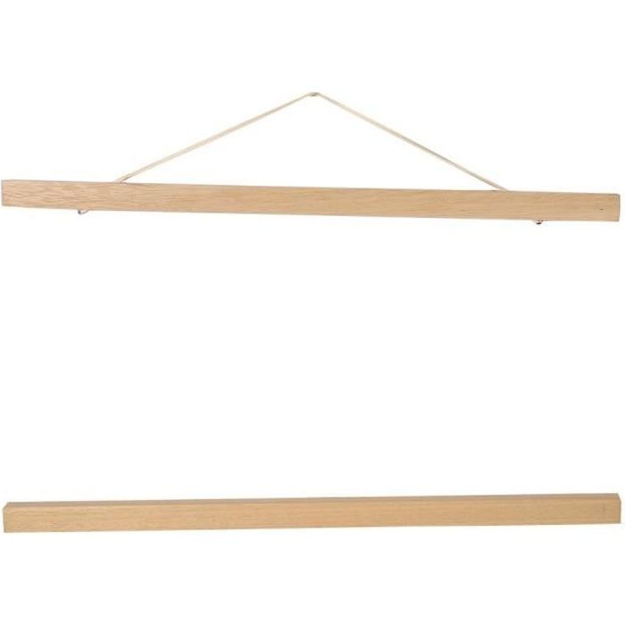 Cadre Magnétique en Bois Naturel Support pour Photo Dessin Toile Affiche Décoration Intérieure
