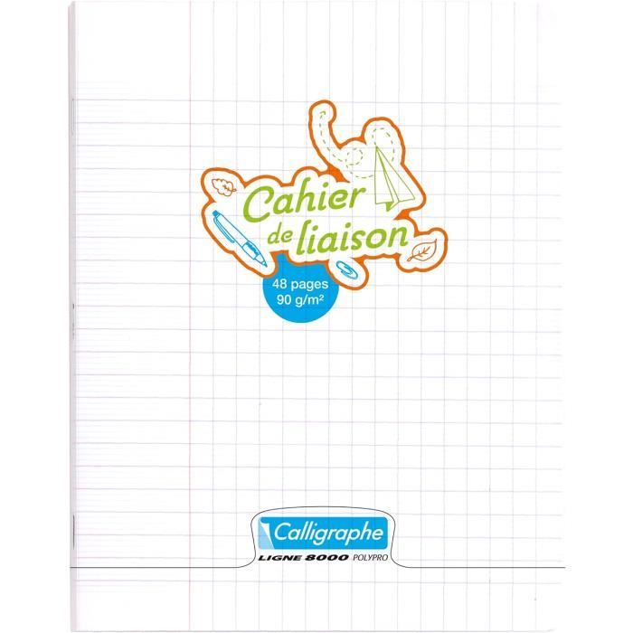 18230C Un Cahier De Liaison Agrafé Incolore Une Marque De