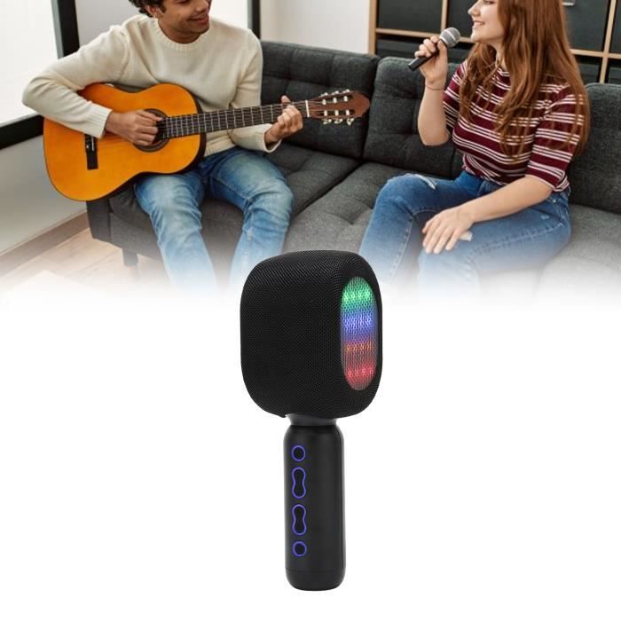 Qiilu Microphone Fil HiFi Avec Enceintes Doubles Portables 5 0 Effets