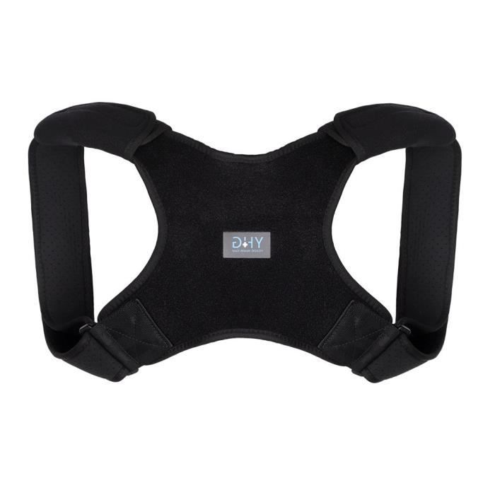 Akozon Correcteur De Posture Du Dos Dos Court Bon Clavicule Noir Taille