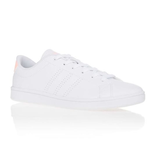Adidas Baskets Advantage Clean Qt Femme Blanc Blanc Cdiscount Sport