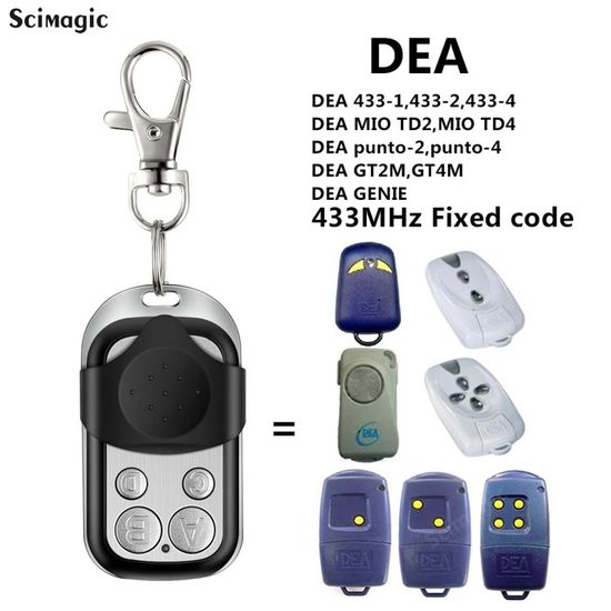 Clone DEA GT2M GT4M 433 93mhz code fixe télécommande garage commande