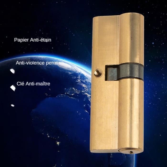 Serrure à cylindre serrure à barillet de porte avec 7 clés avec clé
