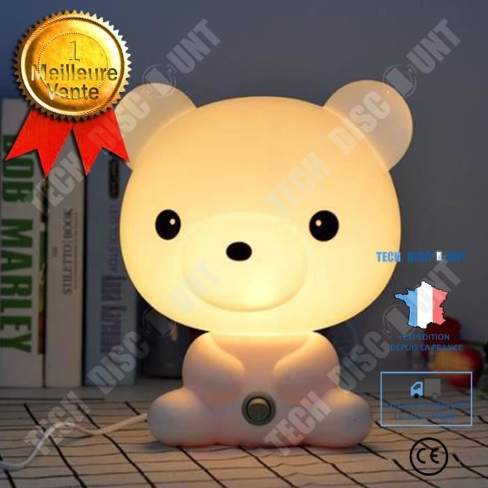 TD Veilleuse LED Cartoon Lampe Enfant Lampe de chevet Lampe de Table Lampe de Nuit pour Bébé