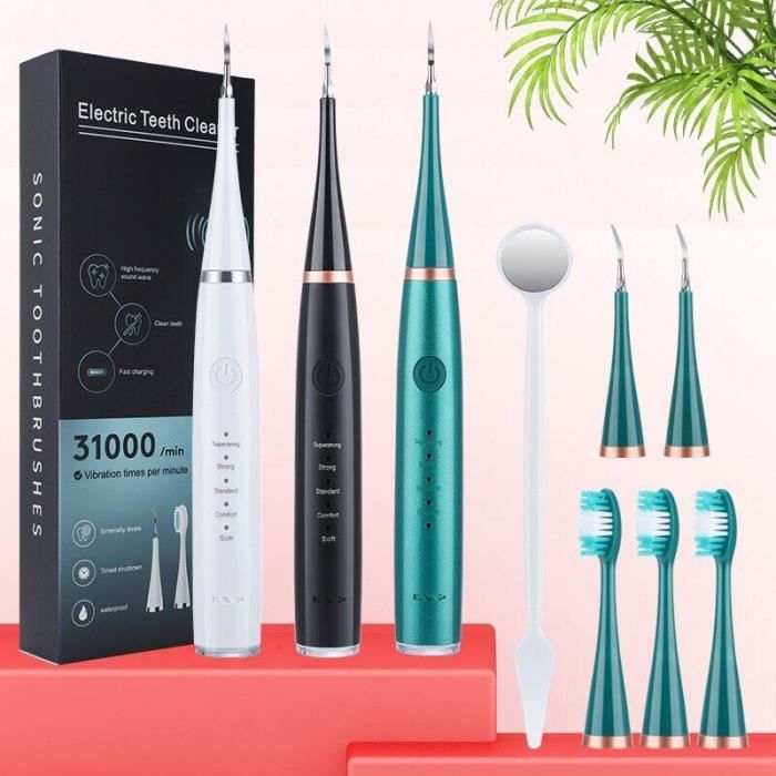 AS HYDROPULSEUR Nettoyeur de dents électrique ultrasonique dissolvant de tartre dentaire