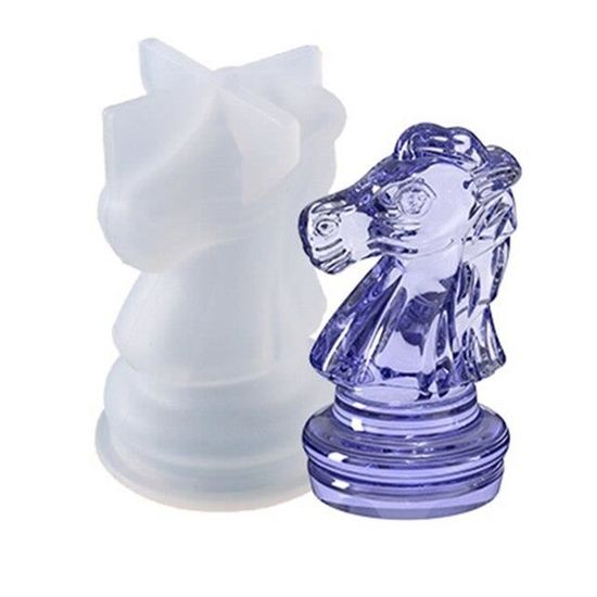 JEU DE SOCIETE knight Moule d En Résine Époxy Pièces D échecs En Silicone Pour Bricolage