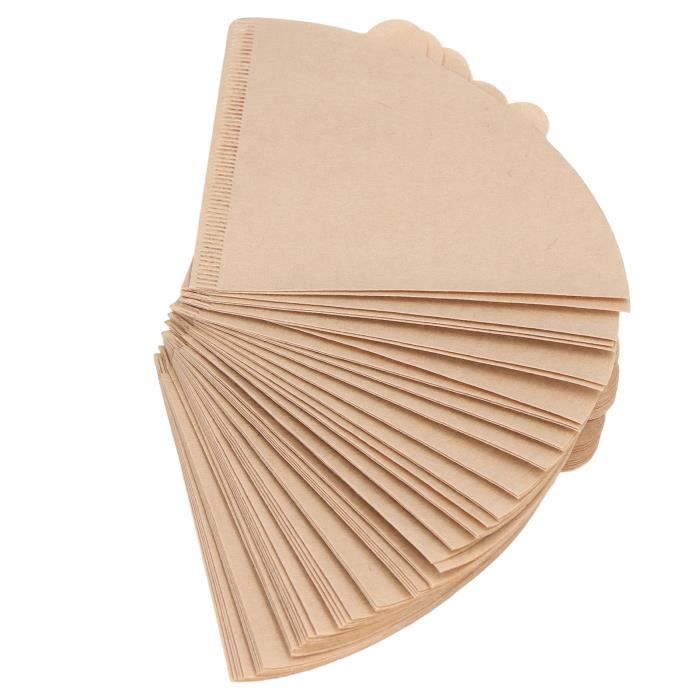 VINGVO Filtre goutte à café 100 pièces V60 papier filtre à café jetable
