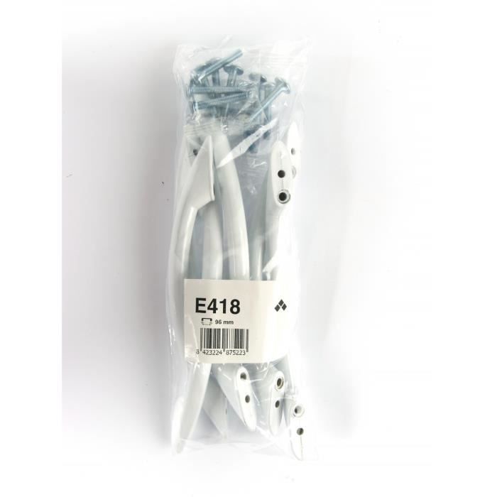 Poignées de meuble Noname Lot de Plastique brillant Entraxe mm Vis fournies