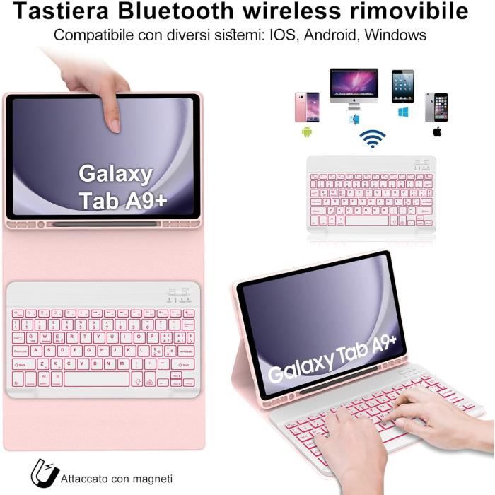 Étui Clavier Pour Samsung Galaxy Tab A9 11 Pouces 2023 Azerty
