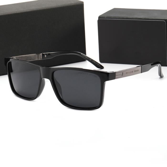 SHARPHY Lunettes de soleil homme boîte métal classique rétro conduire