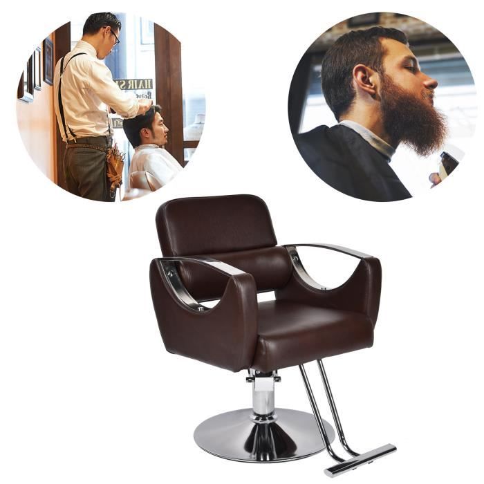 Fauteuil De Coiffeur Classic Hydraulique Inclinable Barbier Reclinable En PU Cuir Pour Salon