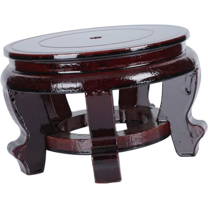 Présentoir Plateau De Vase Rond Décor En Bois Plante Succulente Socle En Bois Plateau Décoratif