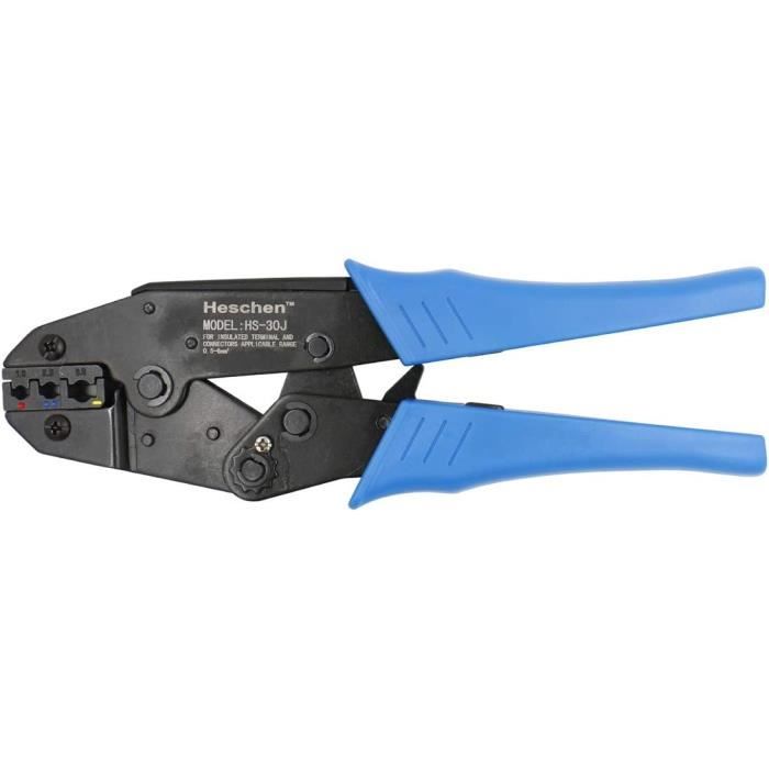 Pince à sertir à cliquet HS 30J isolée pour cosses de câble 1 2 5 6 mm²