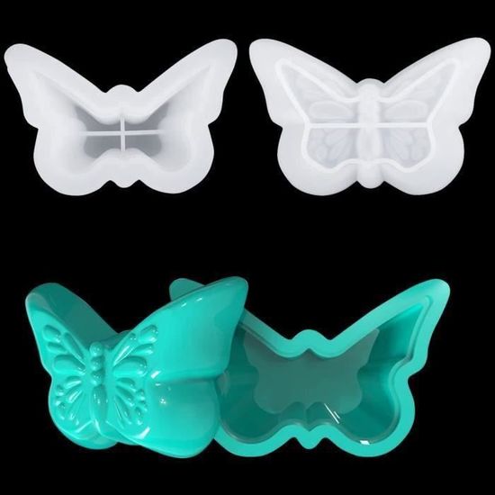 Moule Resine Epoxy Moule Resine Epoxy Boite De Rangement Moulle En Silicone Bougeoirs Butterfly
