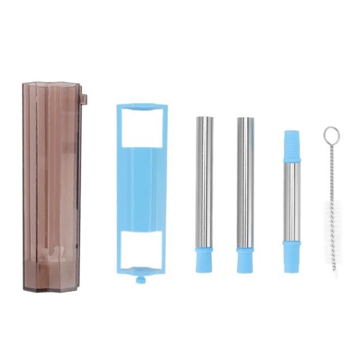 TMISHION Paille télescopique Paille pliable en acier inoxydable