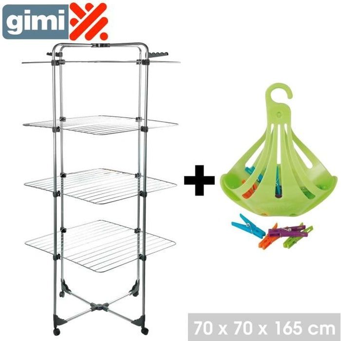 Séchoir à linge GIMI modular Tour 4 niveaux Etendoir Tancarville 4