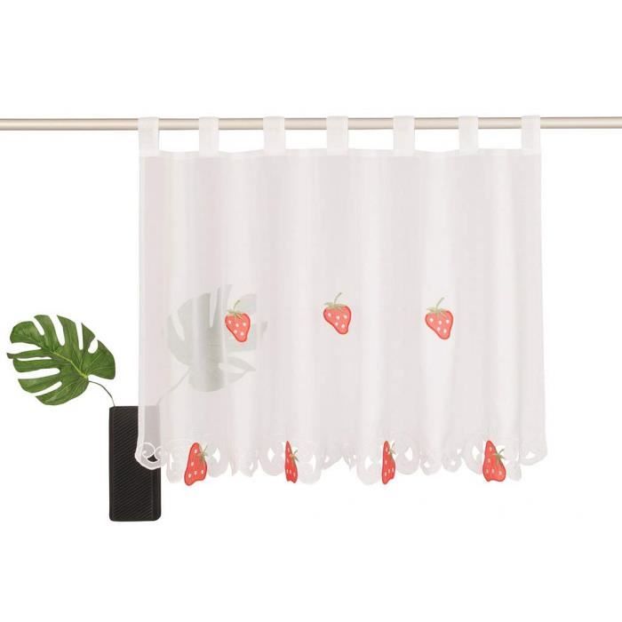 Rideau de café Moderne Brise Bise Courts Voile Stores Romains rie De Fruits pour Cuisine