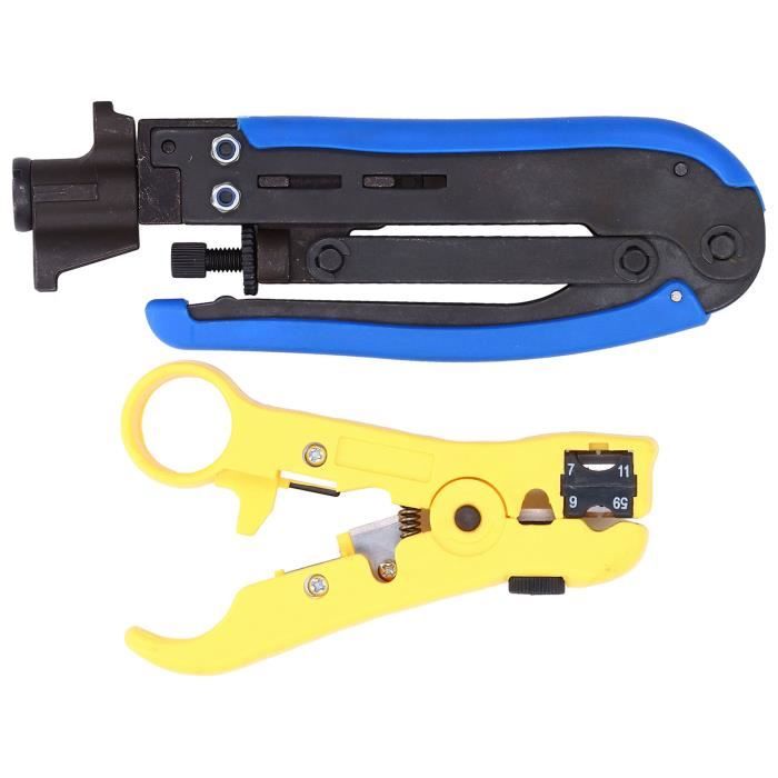 Dénudeur De Câble Coaxial Coupe Facile Pince à Dénuder à Sertir Précise Cdiscount Bricolage
