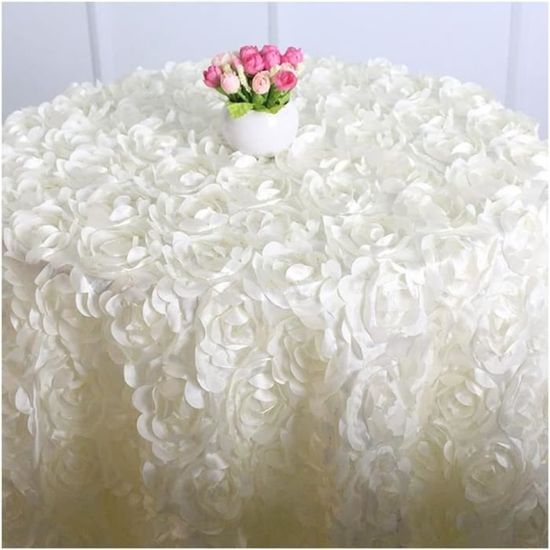 Nappe Ronde De Cm De Diamètre Motif Pétales D Anti Poussière Pour Hôtel Mariage