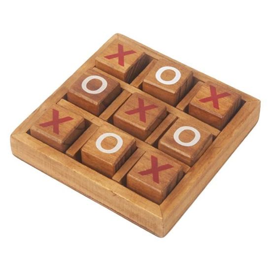 En bois Tic Tac Toe Morpion Jeu Unique À La Main Qualité En Bois Jeux