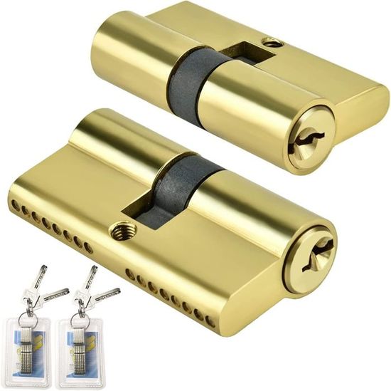 Lot De Cylindres De Serrure Mm Double Cylindre De Mm Avec Clés Pour Bois