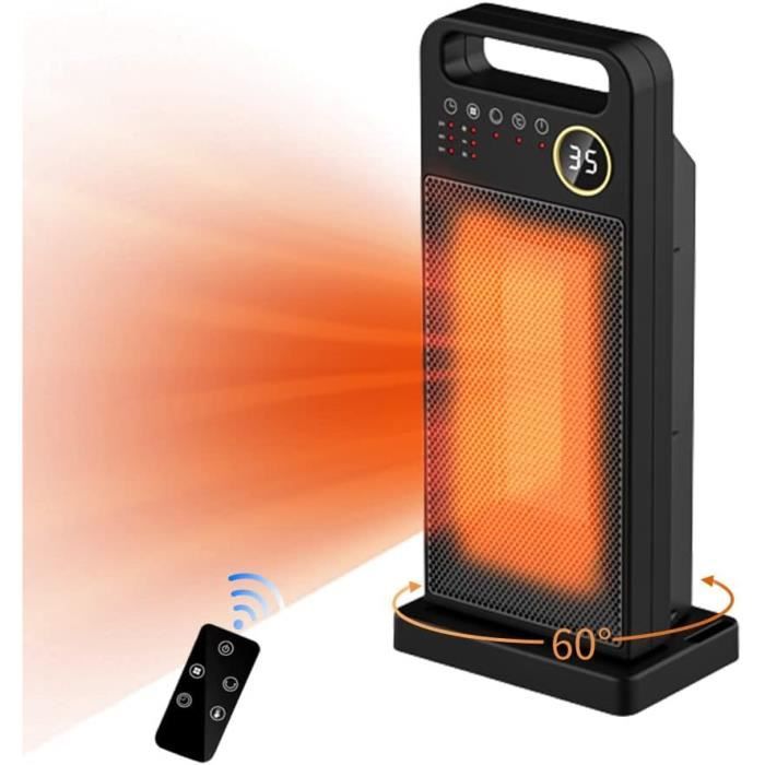 Radiateur Soufflant Chauffage D appoint W Chauffage Céramique Électrique Réglable avec