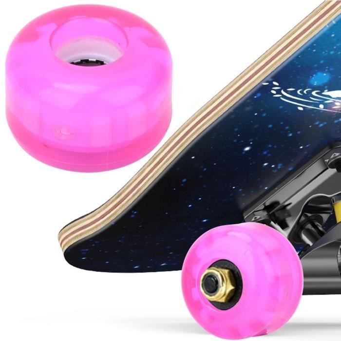 Roue de planche à roulettes clignotante 4 pièces ensemble élastique