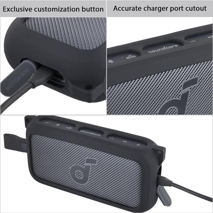 Housse En Silicone Compatible Speaker Case Pour Soundcore Motion Parleur Bluetooth Portable